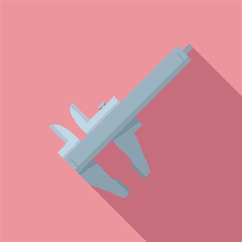 Premium Vector Rule Caliper Icon Flat Vector Calliper Vernier