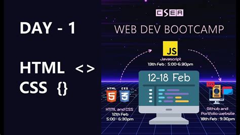 Csea Web Dev Bootcamp Day 1 Html Css Youtube