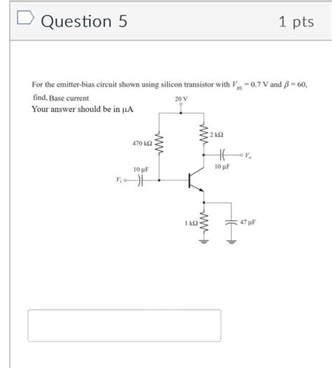 Solved Assume β80 And Vbe07 V For The Fixed Bias Circuit