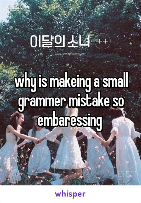Why Is Makeing A Small Grammer Mistake So Embaressing Grammer