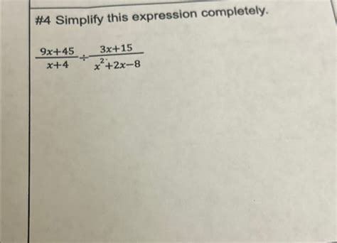 Simplify This Expression Chegg Com
