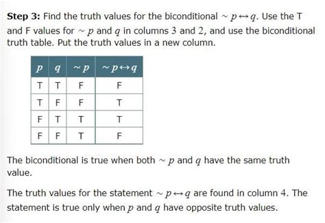 Solved Construct A Truth Table For Q P Use T For True And F Chegg Com