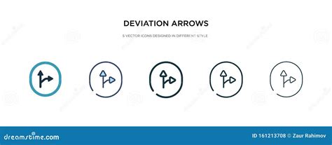 Deviation Arrows Signal Of Street Icon Vector Sign And Symbol Isolated