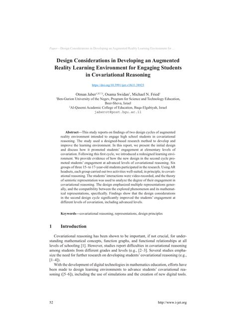 Pdf Design Considerations In Developing An Augmented Reality Learning