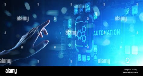 Automation Work Flow Business Process Optimisation Smart Industry Modern Manufacturing Concept