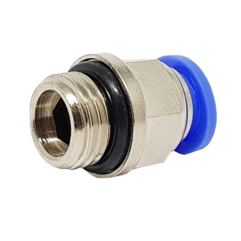 Conector Reto Rosca Macho Bsp 14 Tubo 8mm Conexão Rápida Loja Brafer