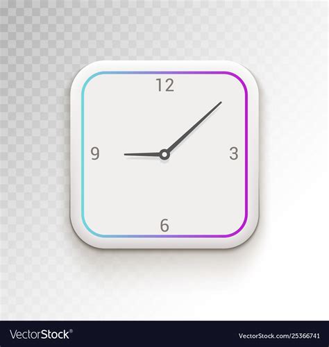 Clock Ui Phone App Or Widget Digital Royalty Free Vector