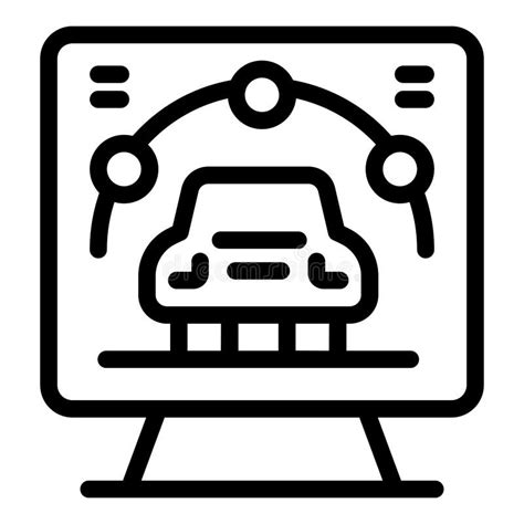 Computer Modeling Software Is Simulating A Self Driving Car Stock