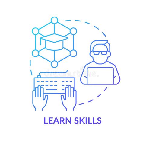 Learn Skills Blue Gradient Concept Icon Stock Vector Illustration Of Knowledge Bachelor