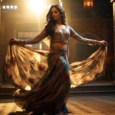 Premium Ai Image Arab Girl Dancing National Dance
