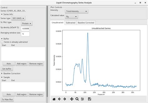 SEC SAXS Data Processing Analyzing SAXS Data