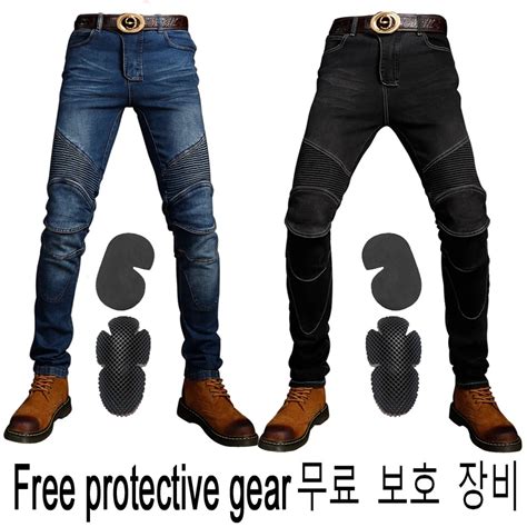 2022 블랙 모토 Rcycle 청바지 레저 남성 모토 바지 기관차 승마 모토 Rcycle 바지 바이커 바지 데님 블루 바지 S