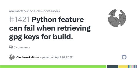 Python Feature Can Fail When Retrieving Gpg Keys For Build · Issue