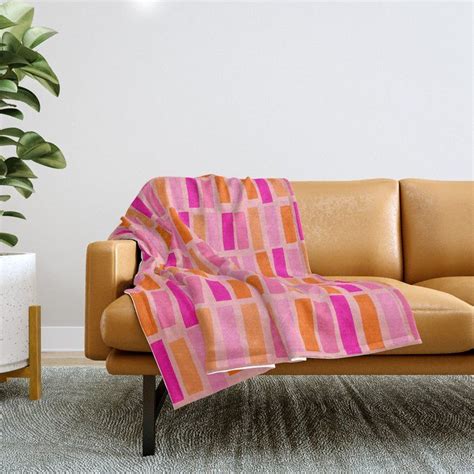 Orange Blue Striped Throw Blanket At Lola Yedinak Blog