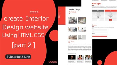 Create Interior Design Website Using Html Css Part 2 With Source Code Youtube