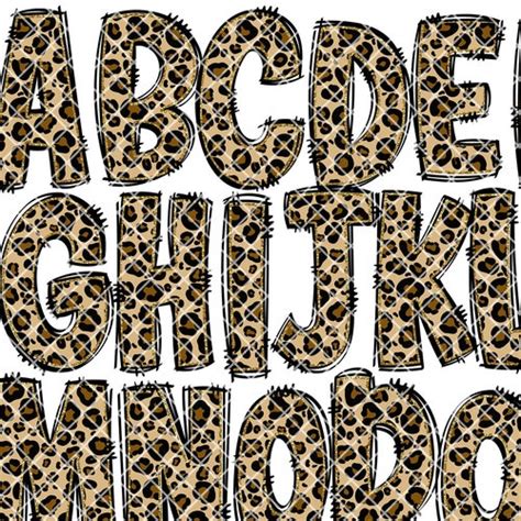 Pencil Doodle Letters Alphabet PNG Hand Drawn Upper And Etsy