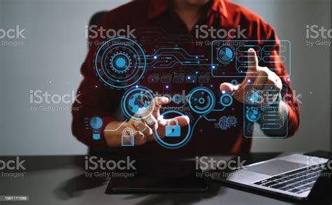 Cyber Security Data Protection Business Working On Compute Intelligenc
