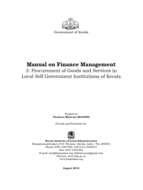 Procurement Manual 1 Pdf