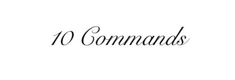 10 Commands Bible Lessons And Sermons