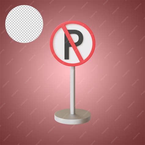 Prohibido Estacionar La Señal De Tráfico 3d Rendering Archivo Psd Premium