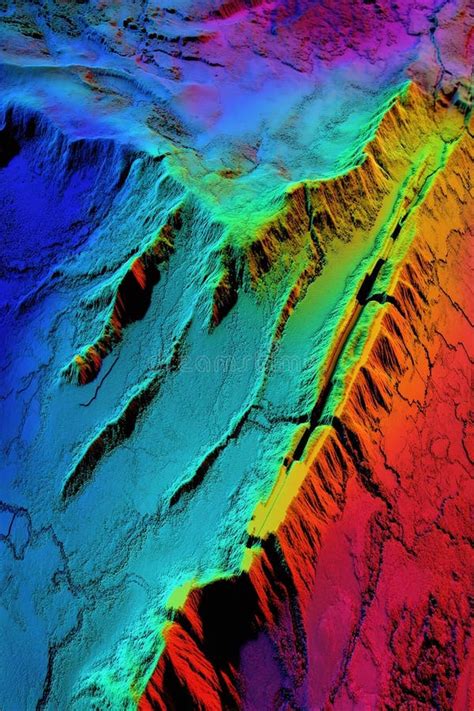 Lidar Gis Aerial Map Highlighting Forested Region With Terrain Elevation Canopy Height And
