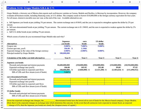 solved please answer this problem using excel formulas with