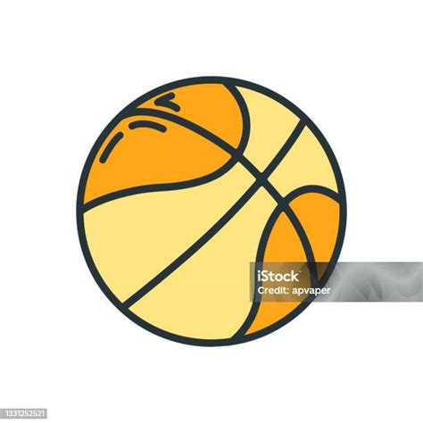 Icône De Léquipement De Sport De Ballon De Basketball Processus De