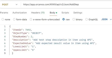 Add Step API Orcanos Helpcenter