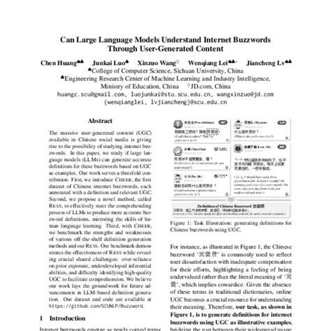 Can Large Language Models Understand Internet Buzzwords Through User Generated Content Acl
