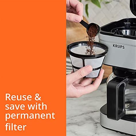 KRUPS Simply Brew Compact Filter Drip Coffee Maker 5 Cup Silver
