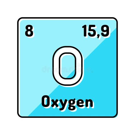 Oxygen Chemical Element With 8 Atomic Number Atomic Mass And