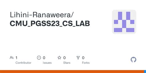 Github Lihini Ranaweeracmupgss23cslab