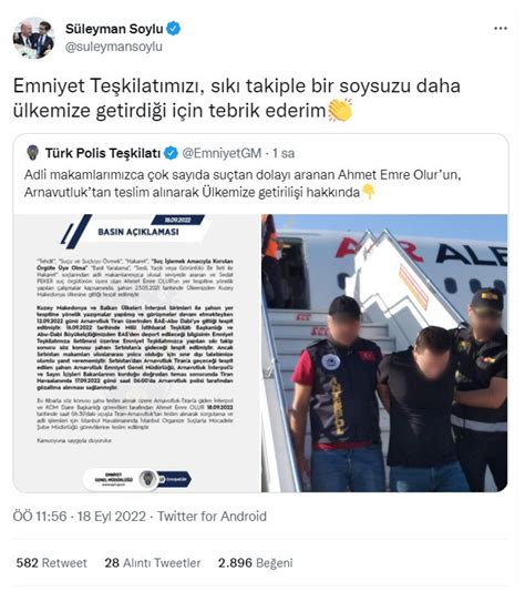 Soylu dan Sedat Peker i Öfkelendirecek Emre Olur Paylaşımı Medyafaresi