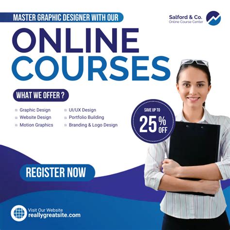 Online Courses Template Postermywall
