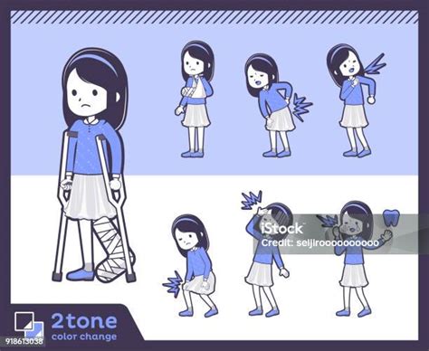 2tone 유형 파란색 옷 머리 띠 Girlset 08 가족에 대한 스톡 벡터 아트 및 기타 이미지 가족 개체 그룹 건강