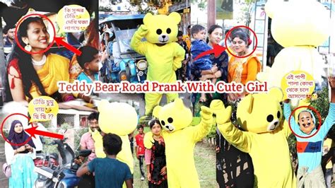 Crazy Teddy Bear Bakchodi In Road Funny Dance Funny Reaction India