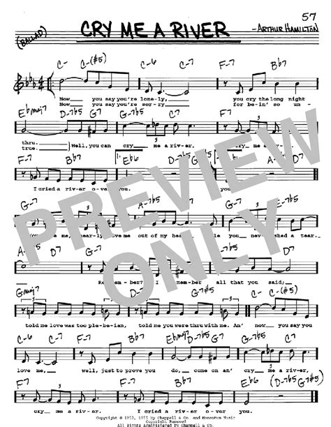 Cry Me A River Sheet Music Direct