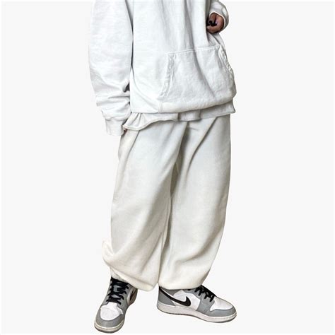 남자 여자 와이드 후리스 팬츠 플리스 바지 에이블리