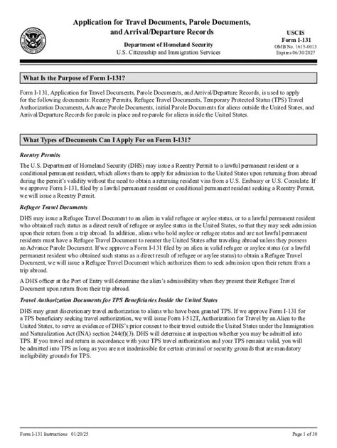 Form I 131 Fill Out And Sign Online Dochub