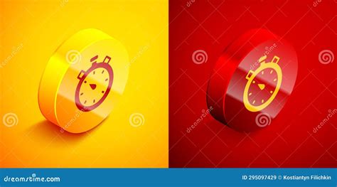 isometric stopwatch icon isolated on white background time timer sign