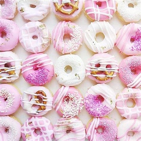 Fancy Pink Donuts Lots Of Them Gold Donuts Cute Donuts Pink