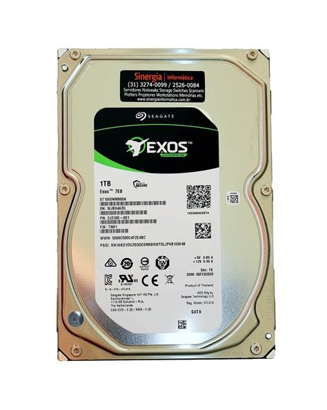 ST1000NM000A | HD Seagate Exos 7E8 1TB SATA 3,5" 7200 RPM para Servidor