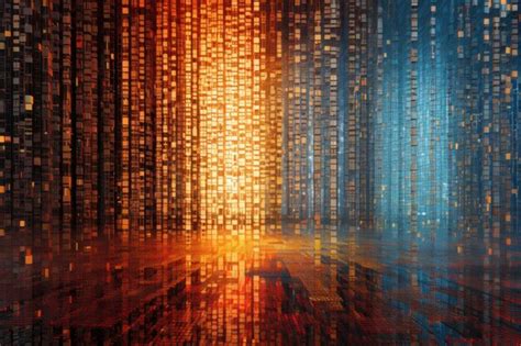 Premium Ai Image Abstract Representation Of Binary Code As Light