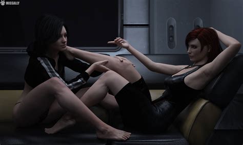 Shepard Commander And Miranda Lawson Mass Effect By Alienally On