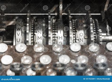Interior Of An Old Submarine Code Messaging Stock Image Image Of