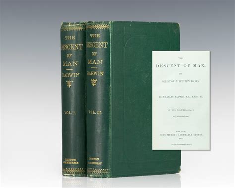 The Descent Of Man Charles Darwin First Edition Rare Book