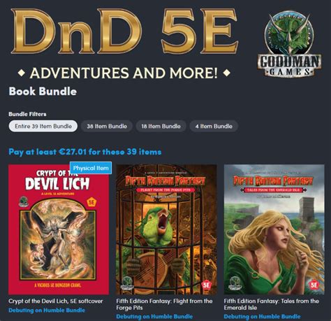 Humble Book Bundle Dnd 5e And Warhammer 40k The Kind Gm