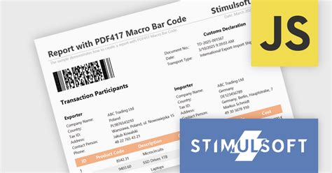 Encode Large Data In Reports Using Macro Pdf417