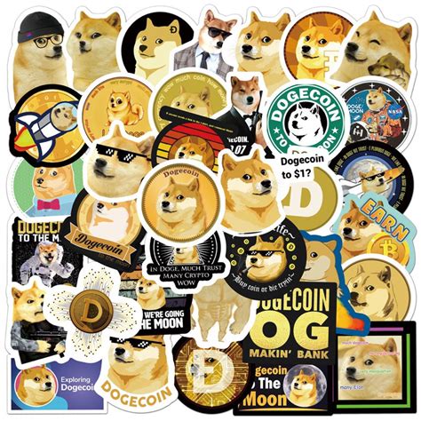 24h出貨⚡️a50張 神煩狗貼紙 狗狗錢幣貼紙 柴犬貼紙 Doge Meme迷因硬幣coin 防水貼紙 學生惡搞 梗圖 蝦皮購物