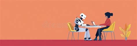 Collaboration Between Human And Robot At A Desk Focusing On A Project